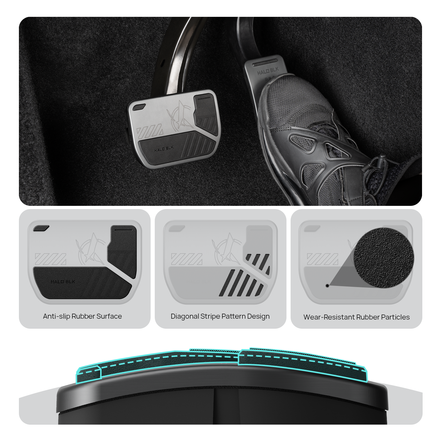 Alloy Foot Pedals (for Tesla Model 3 / Model Y) – HALO BLK Store Australia
