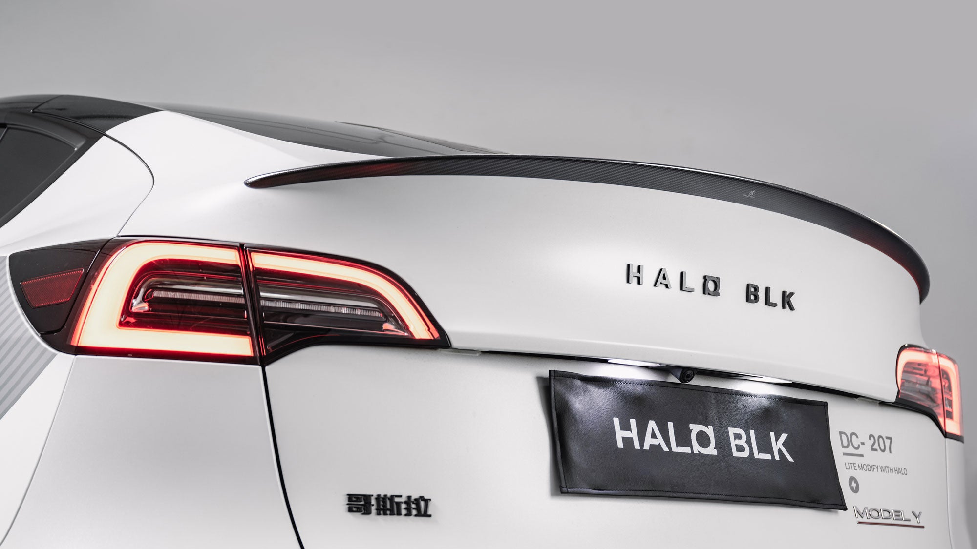 Dry Carbon Fibre Rear Spoiler (for Tesla Model 3 / Model Y) – HALO BLK ...